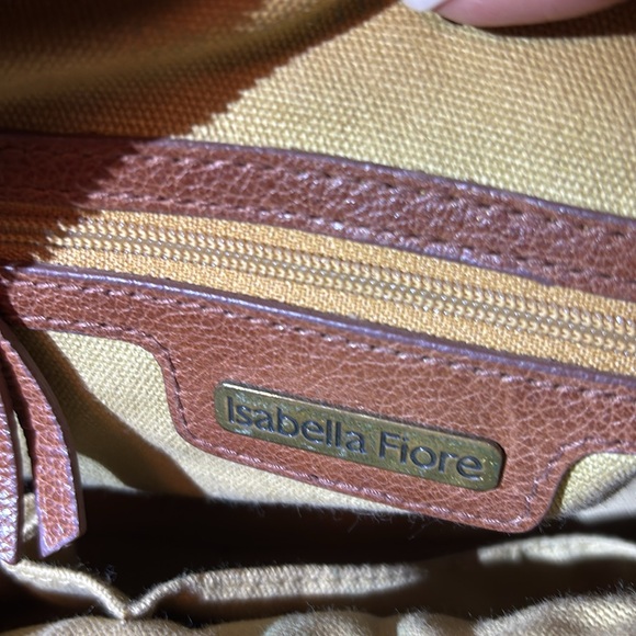 Bags | Isabella Fiore Elegant Brown Leather Handbag | Poshmark